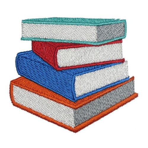 Stack of Books Machine Embroidery Design - Etsy