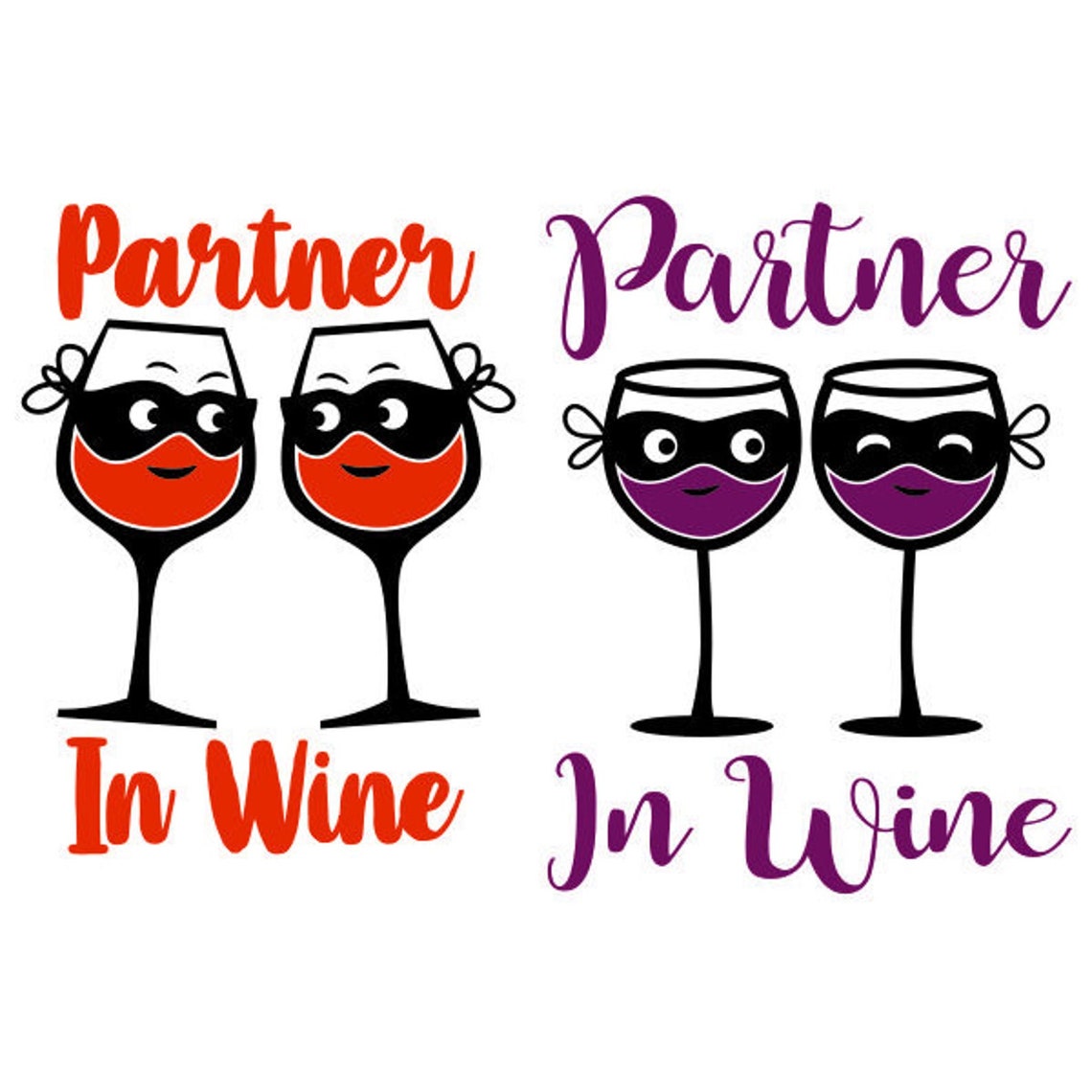 Partners in Wine Cuttable Design PNG DXF SVG & Eps File for - Etsy