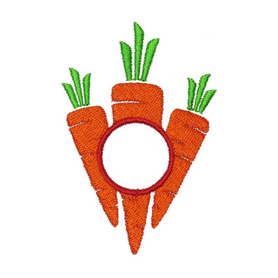 Carrot Frame Embroidery Design Instant Download - Etsy