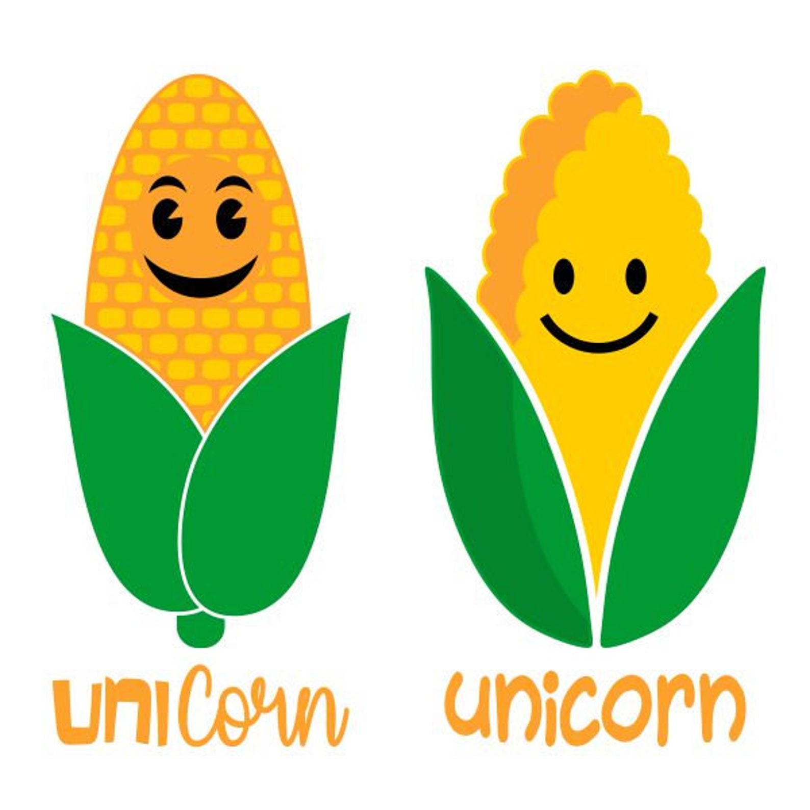 Corn Unicorn Funny Cuttable Design PNG DXF SVG & Eps File for | Etsy