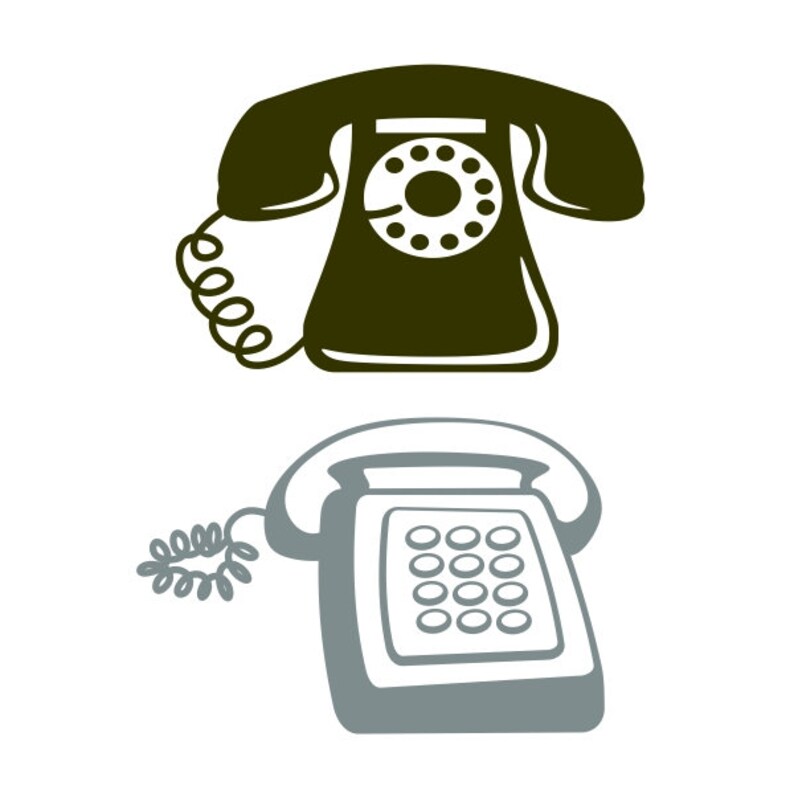 Retro Phone Cuttable Design PNG DXF SVG & Eps File for - Etsy
