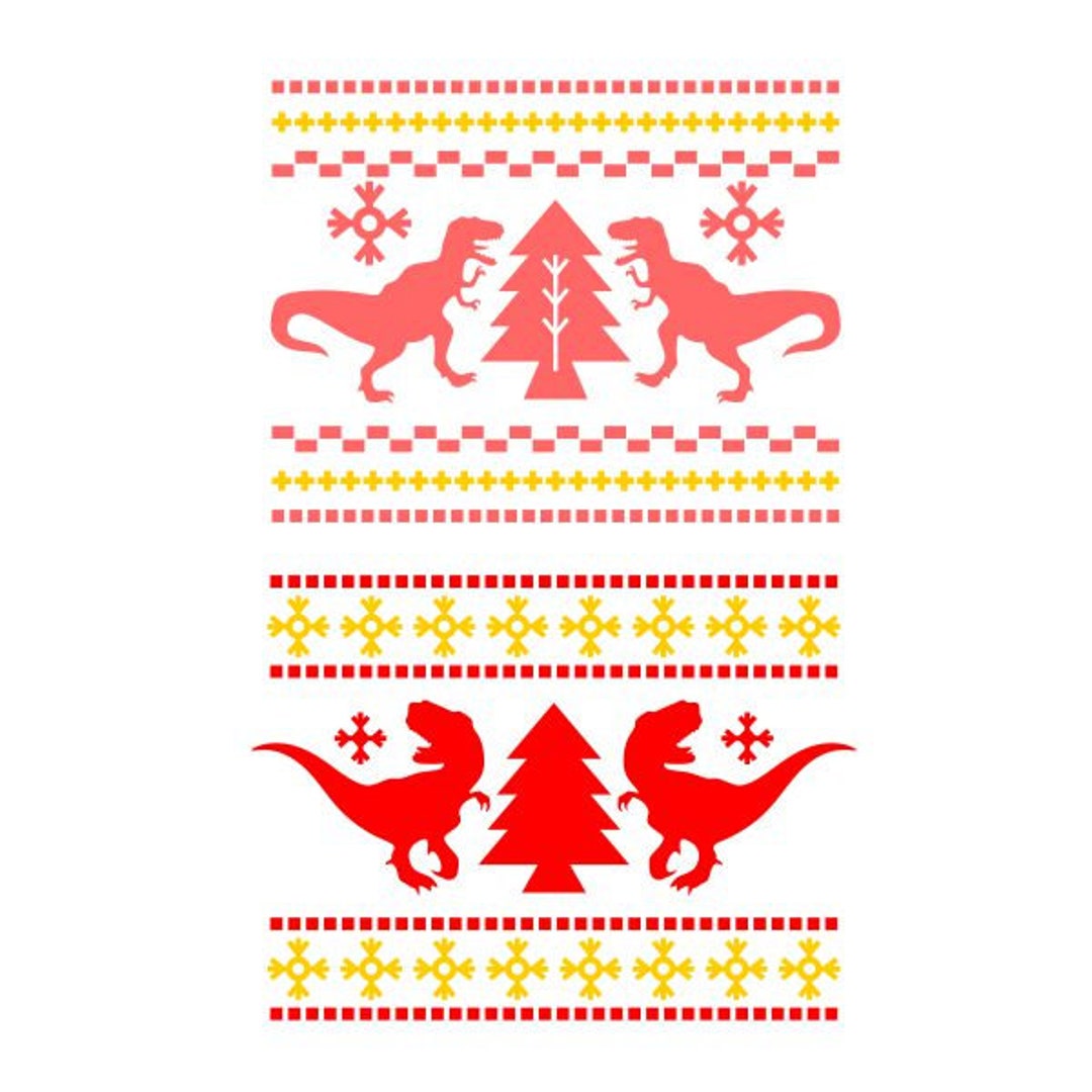Christmas T-rex Pattern Cuttable Design PNG DXF SVG & Eps File - Etsy