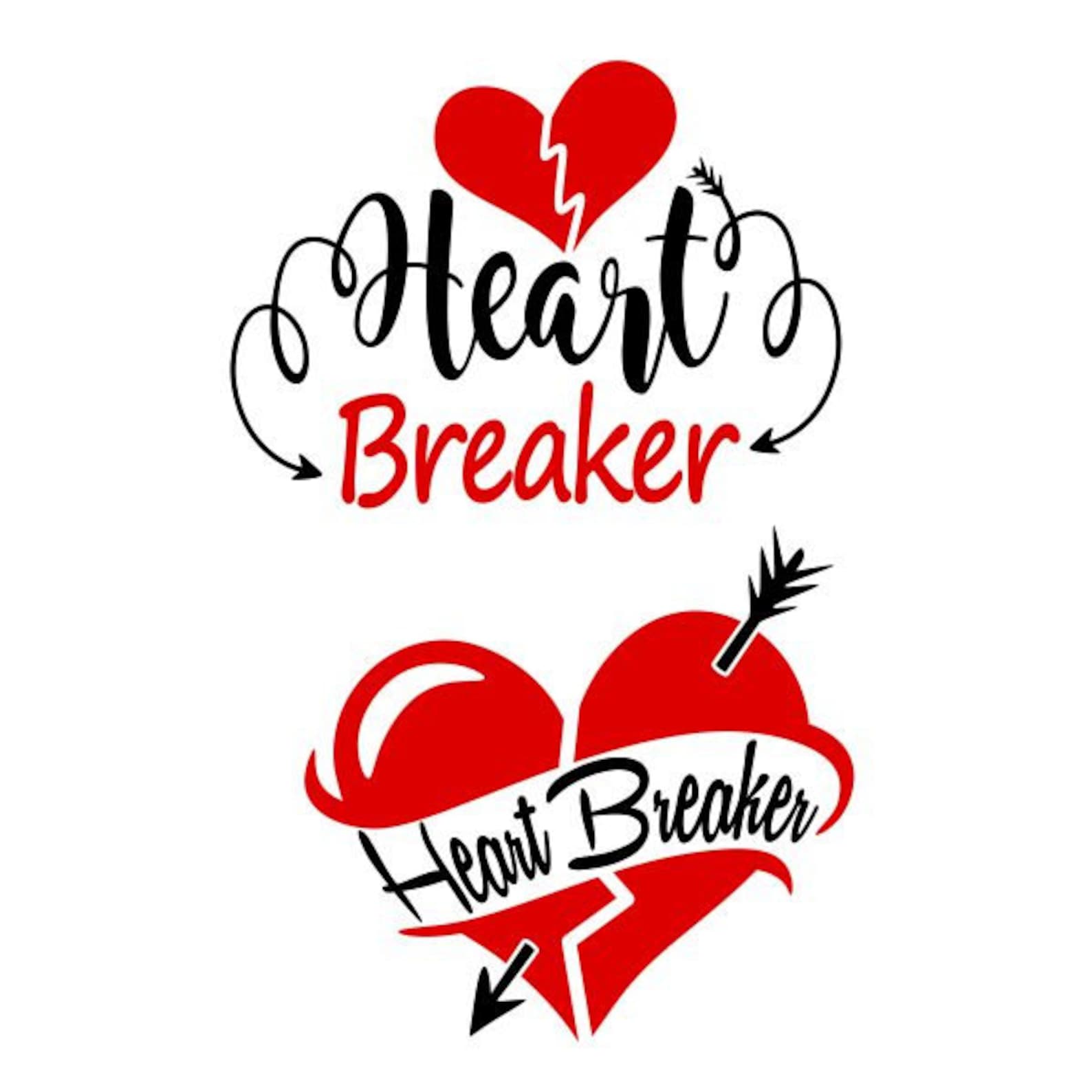 Heart Breaker Cuttable Design PNG DXF SVG & Eps File for - Etsy