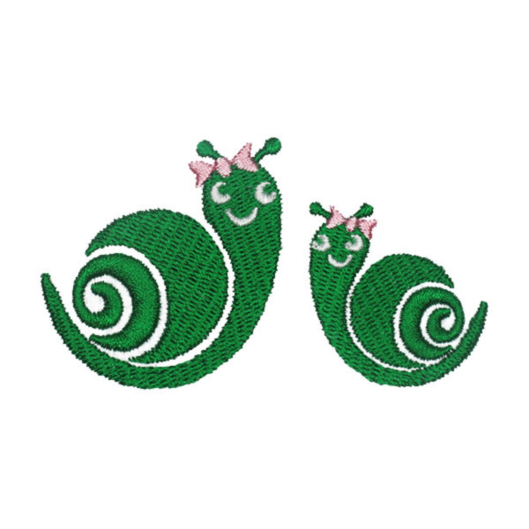 Lovely Snails Embroidery Design Instant Download - Etsy
