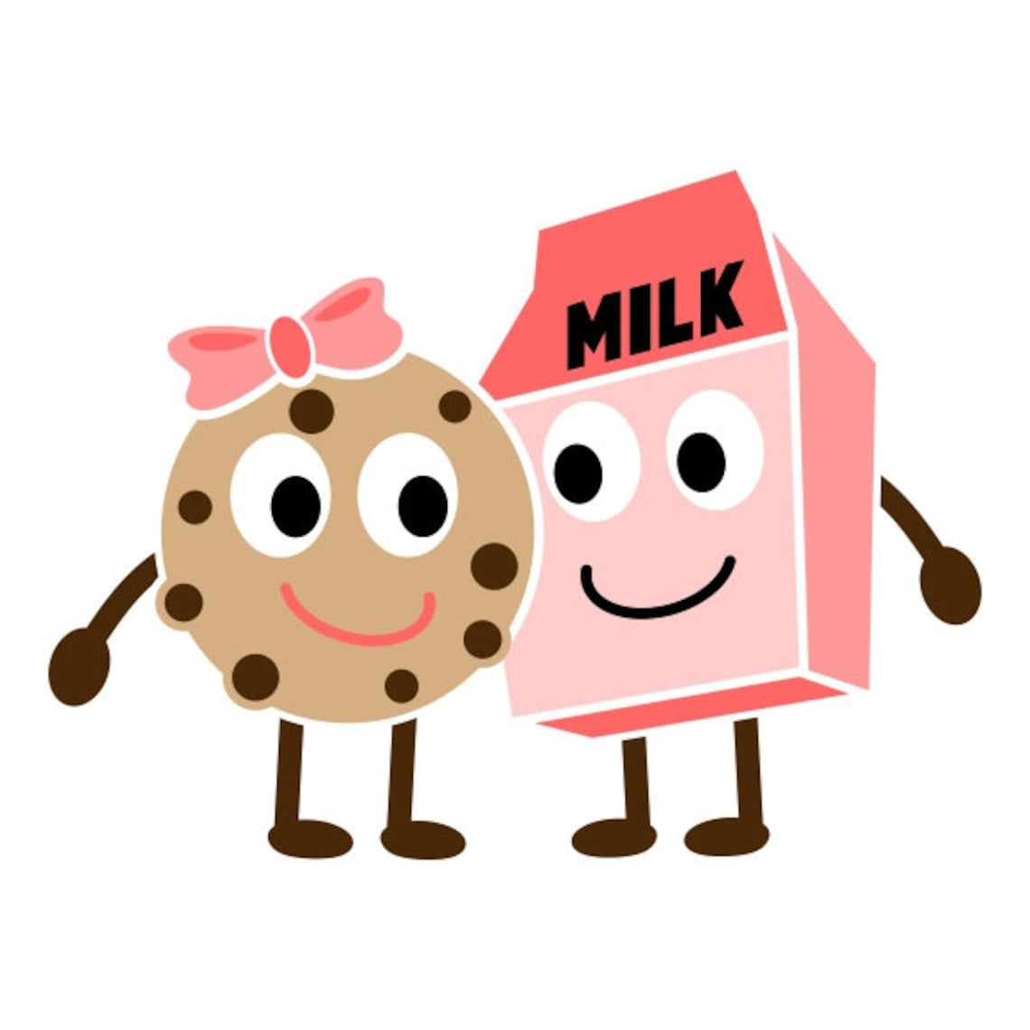 Milk and Cookie Cuttable Design PNG DXF SVG & Eps File for - Etsy