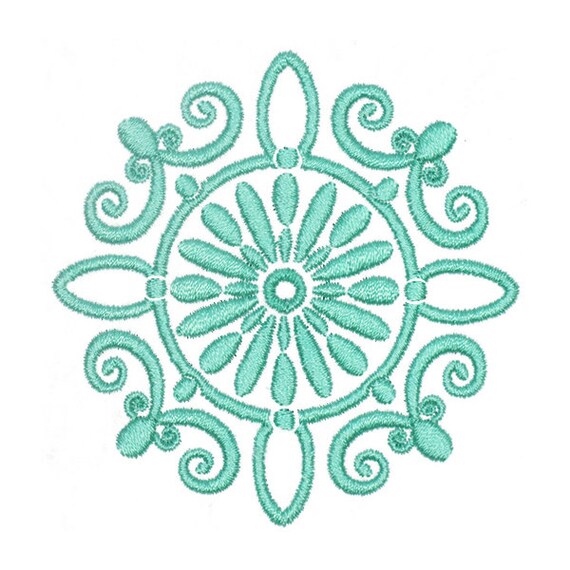 Medallion Embroidery Design Instant Download - Etsy