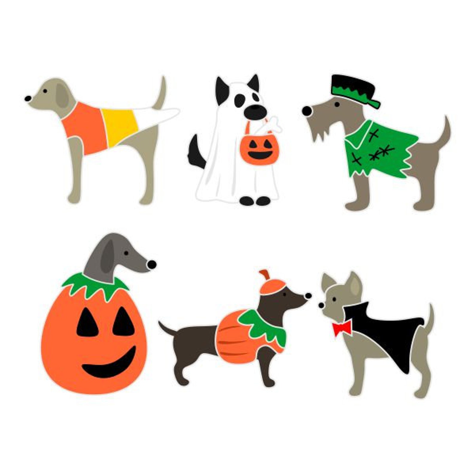 Halloween Dog Pack Cuttable Design PNG DXF SVG & Eps File for | Etsy
