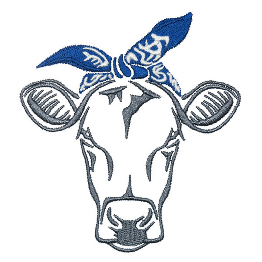Bandana Cow Embroidery Design INSTANT DOWNLOAD - Etsy UK