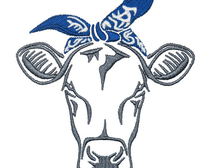 Bandana Cow Embroidery Design - INSTANT DOWNLOAD - Etsy