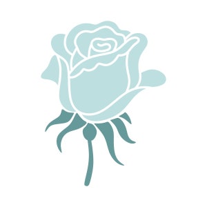 Rose Flower Cuttable Design PNG DXF SVG & Eps File for Silhouette Cameo ...