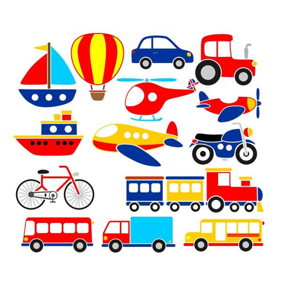 Transportation Car Truks Planes Cuttable Design PNG DXF SVG & Eps File ...