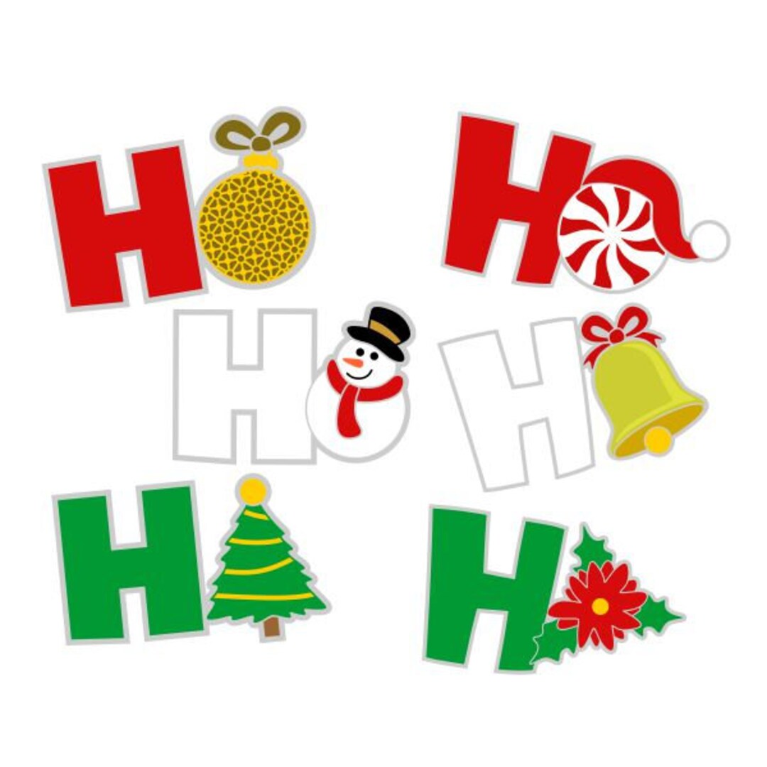 Christmas Hoho Cuttable Design PNG DXF SVG & Eps File for Silhouette ...