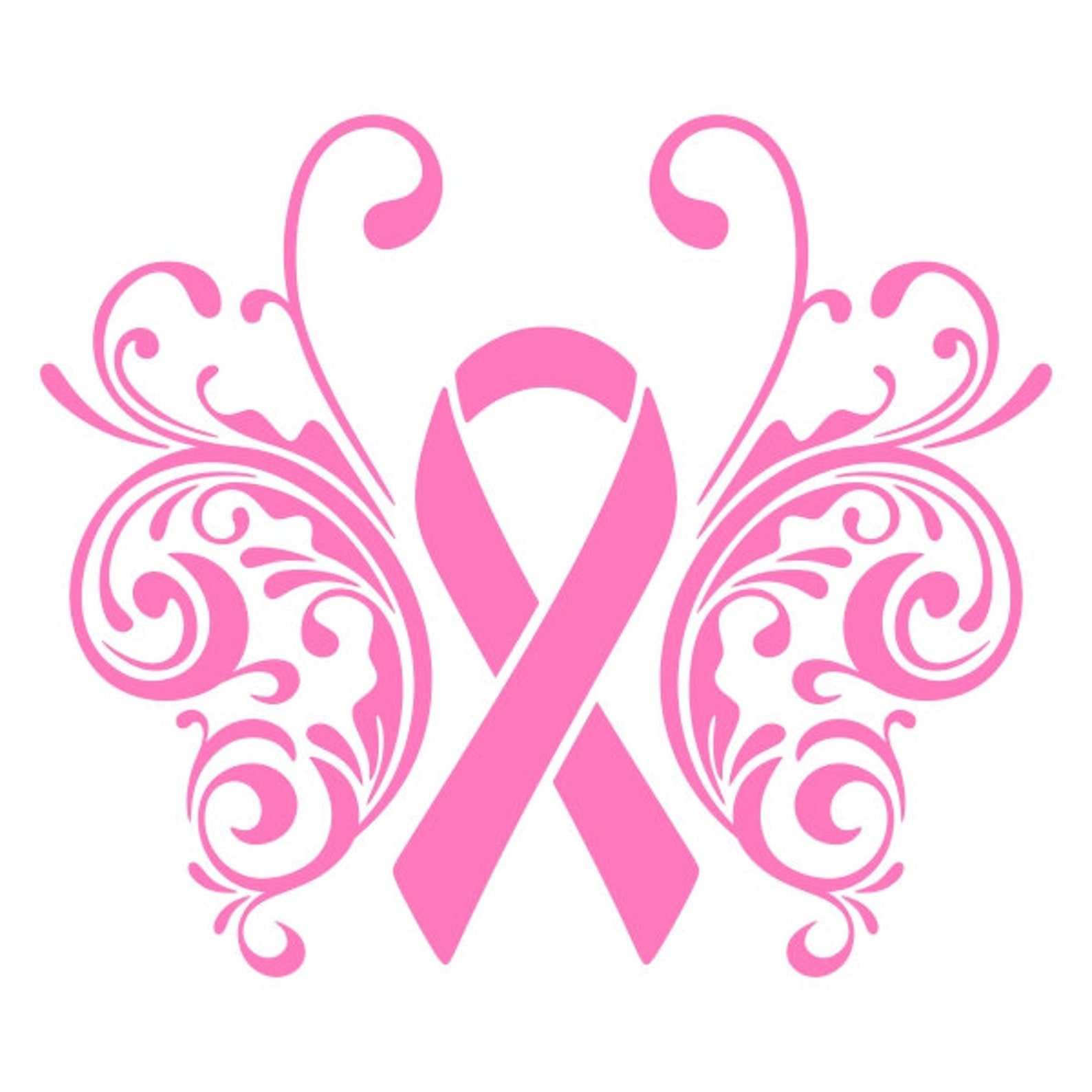 Pink Ribbon Cuttable Design PNG DXF SVG & Eps File for | Etsy