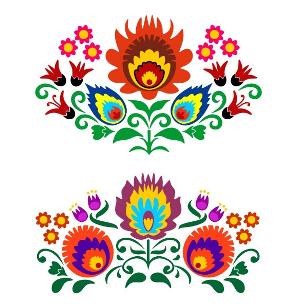 Polska Polish Flowers Flora Cuttable Design PNG DXF SVG & Eps File for ...