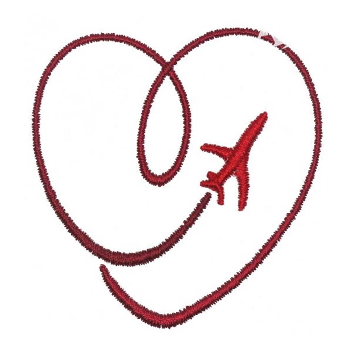 Love Travel Airplane Embroidery Design Instant Download | Etsy