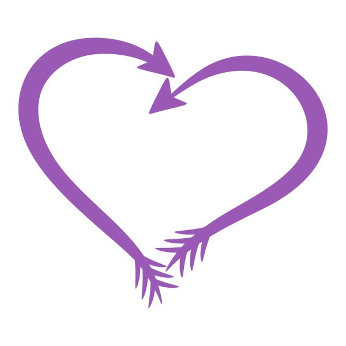 Arrow Heart Cuttable Design PNG DXF SVG & Eps File for - Etsy