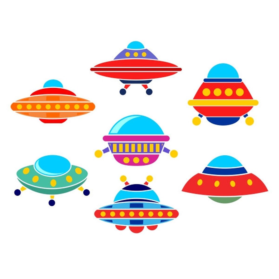 Ufo Space Ship Aliens Spaceship Design PNG DXF SVG & Eps File for ...