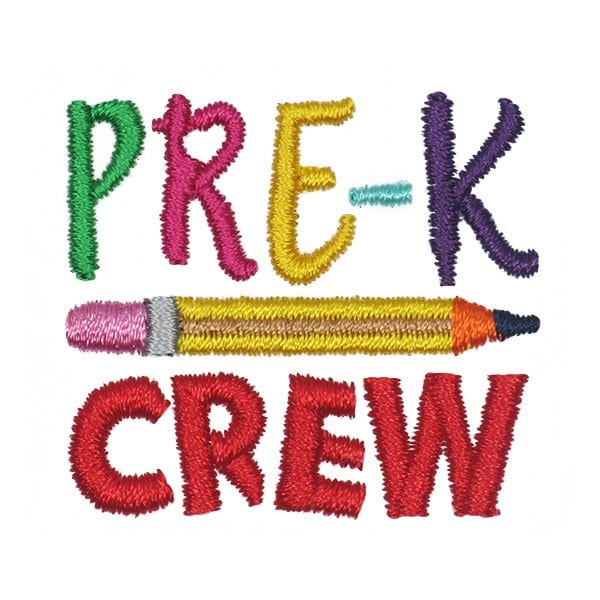 Kinder Pre-k Crew Embroidery Design Instant Download - Etsy