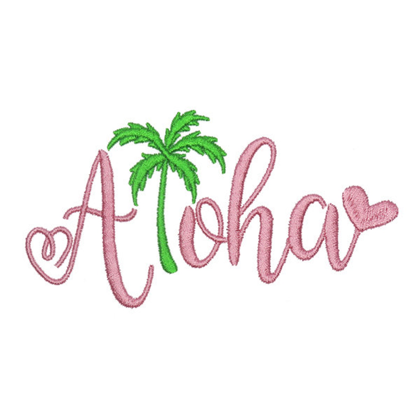 Aloha Palm Tree Embroidery Design Instant Download - Etsy