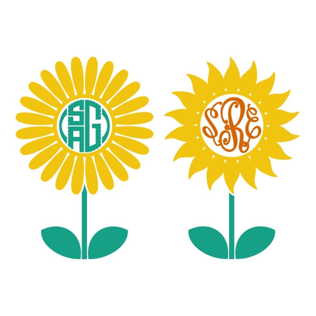 Sunflower Cuttable Design PNG DXF SVG & Eps File for - Etsy