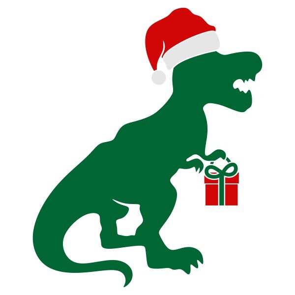 Christmas T-rex Cuttable Design PNG DXF SVG & Eps File for - Etsy
