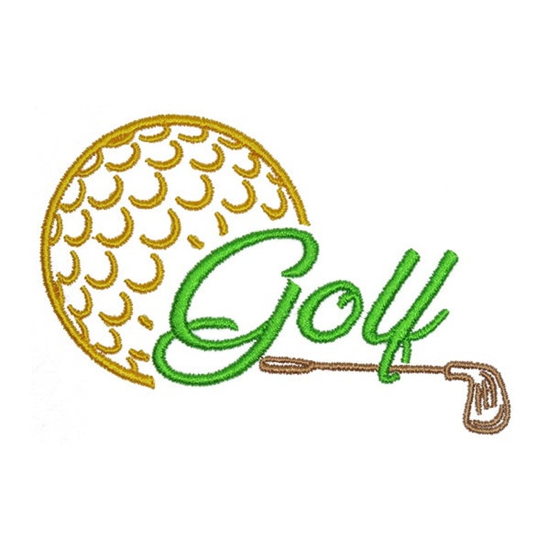 Golf Embroidery Design Instant Download - Etsy Australia