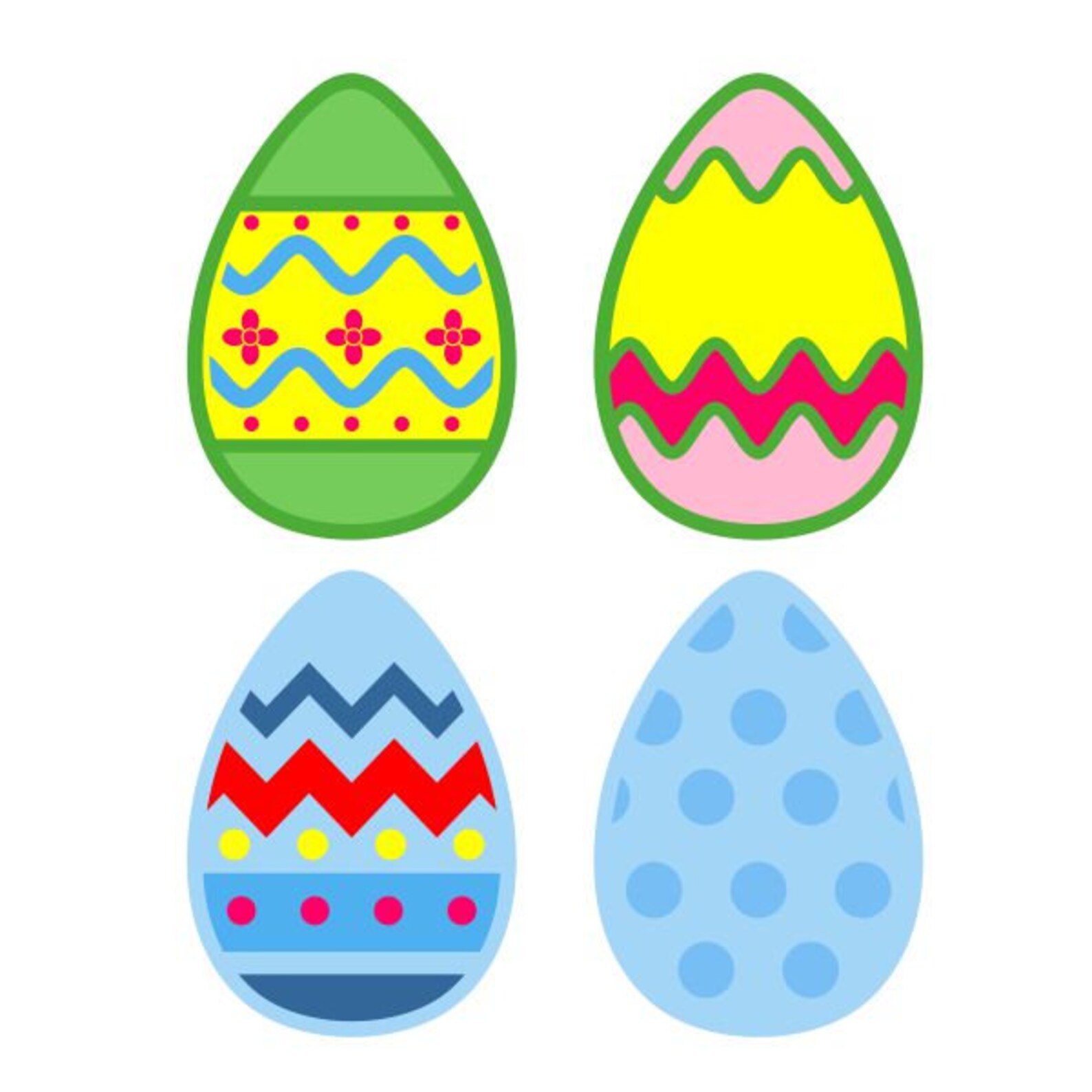 Easter Eggs Cuttable Design PNG DXF SVG & Eps File for | Etsy