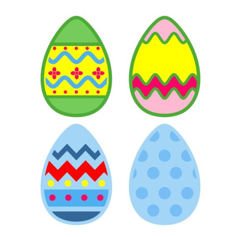 Easter Eggs Cuttable Design PNG DXF SVG & Eps File for | Etsy