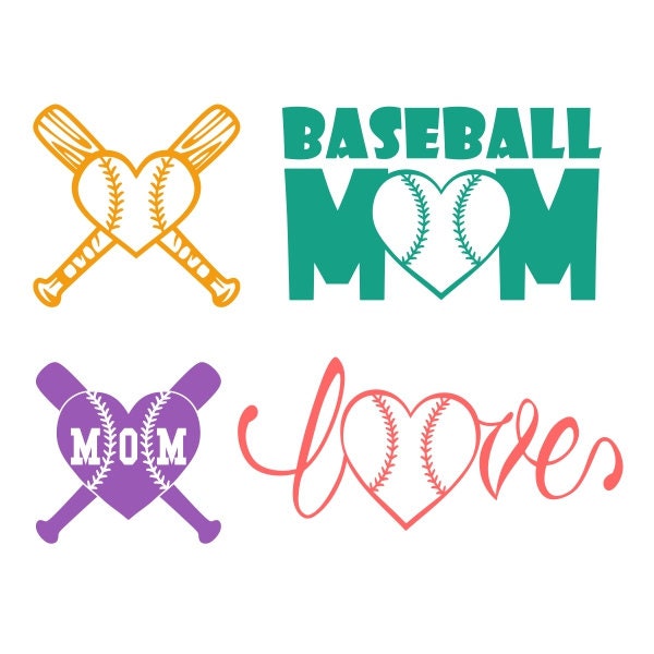 Baseball Mom Cuttable Design PNG DXF SVG & Eps File for | Etsy