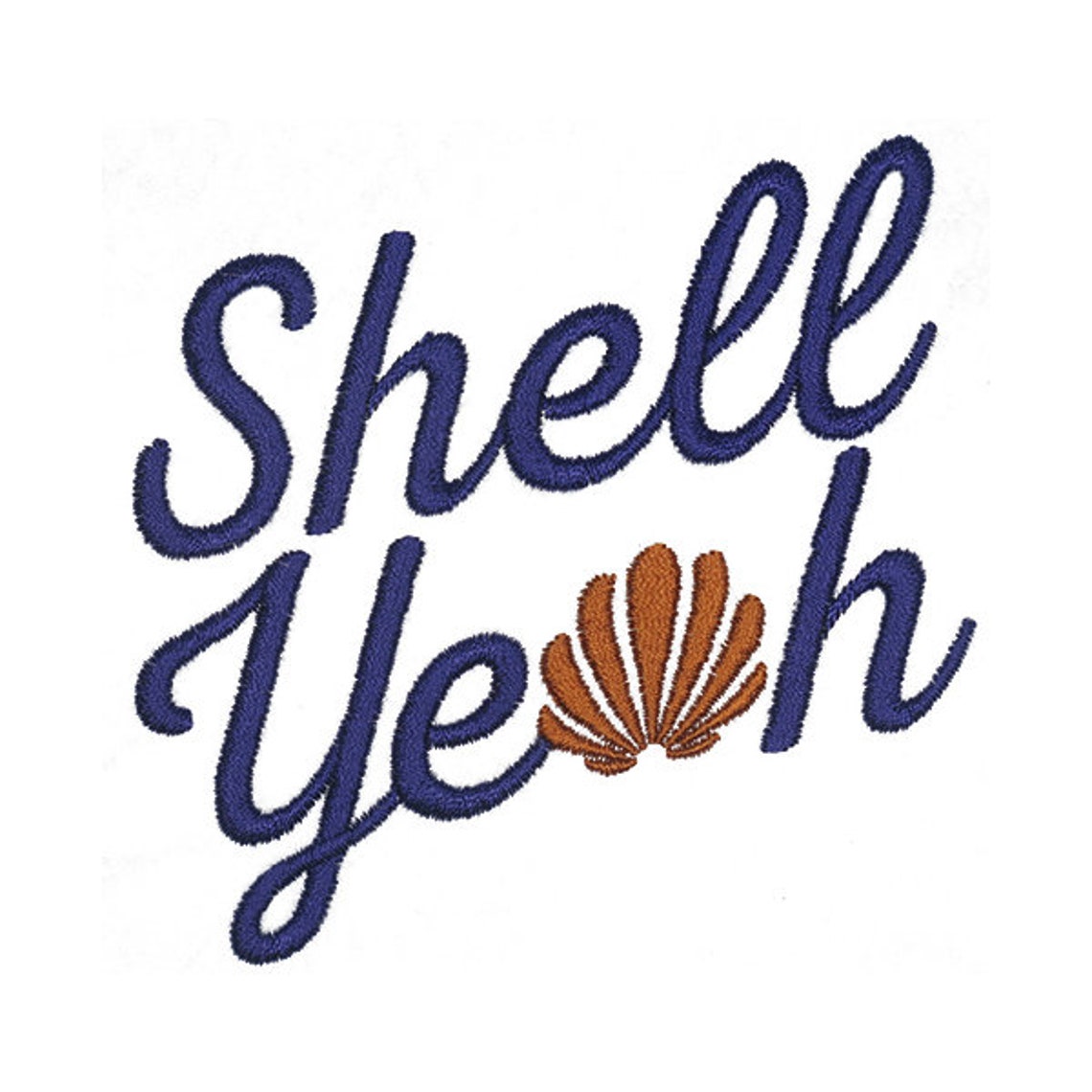 Shell Yeah Embroidery Design INSTANT DOWNLOAD | Etsy