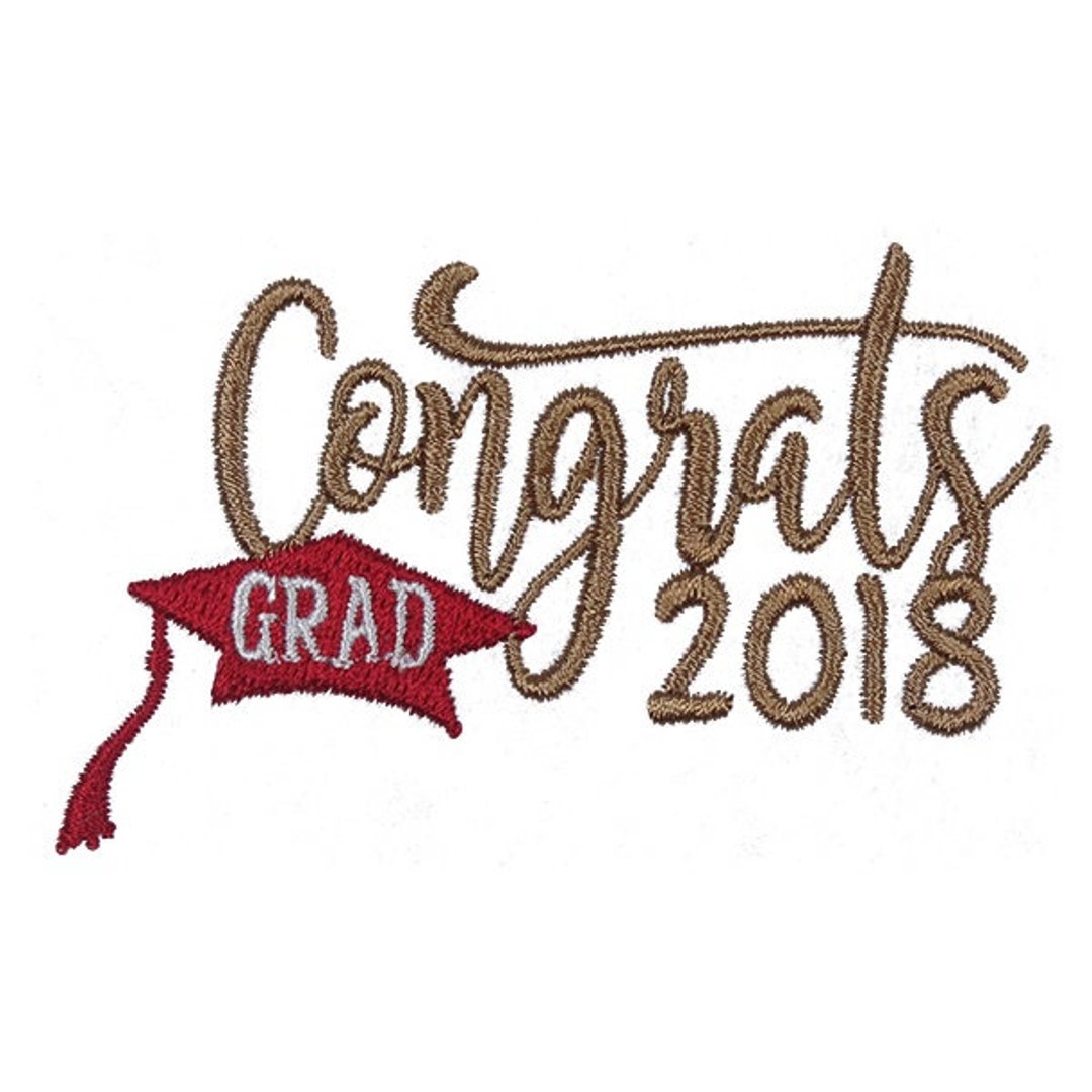 Congrats Graduation 2018 2019 Embroidery Design Instant Download - Etsy
