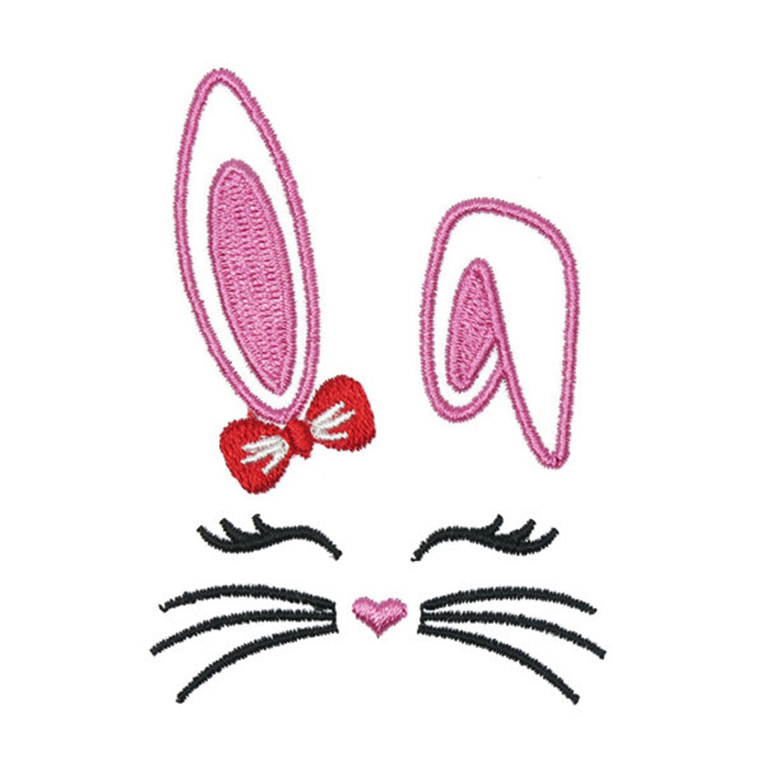 Cute Bunny Face Embroidery Design Instant Download - Etsy