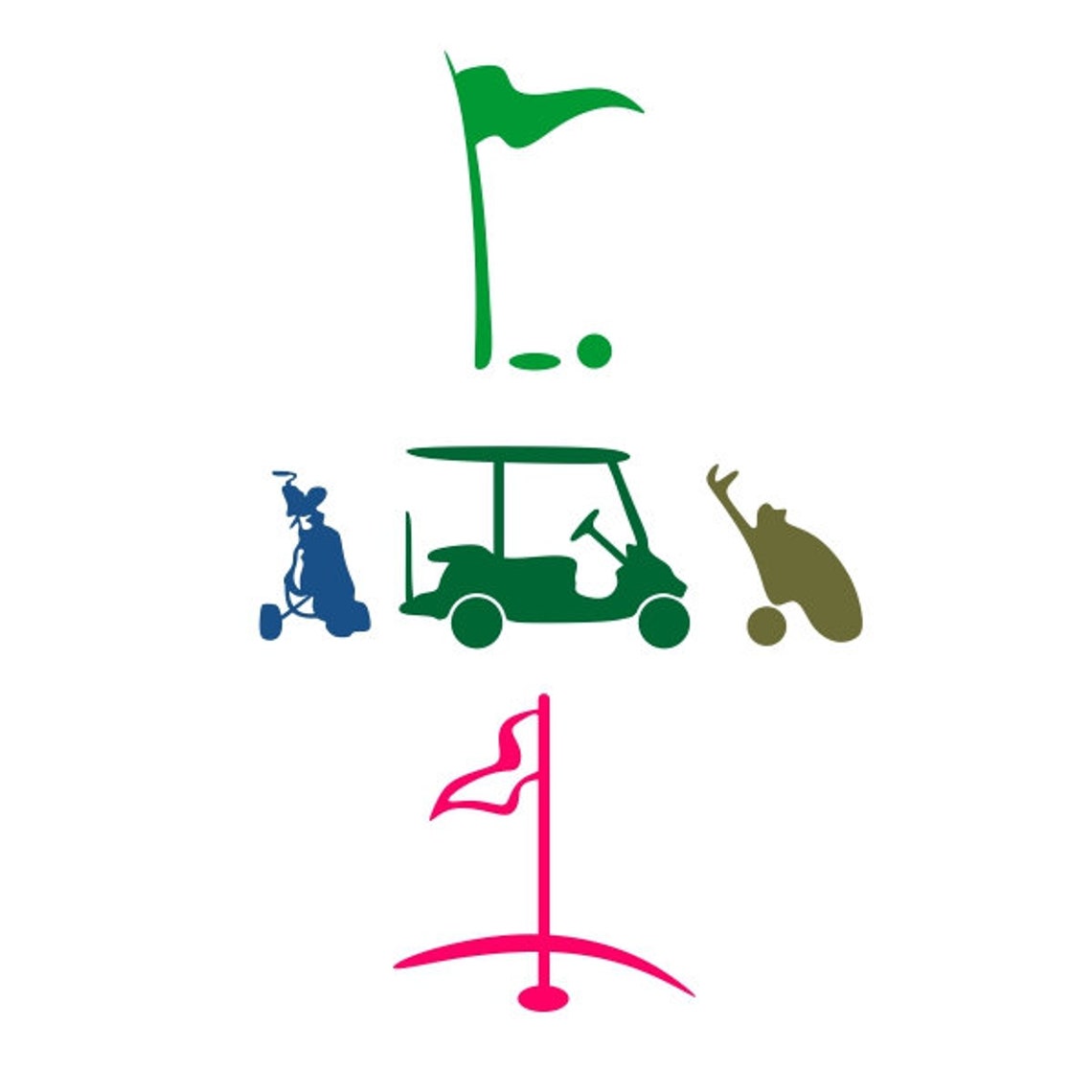 Golf Pack Cuttable Design PNG DXF SVG & Eps File for - Etsy