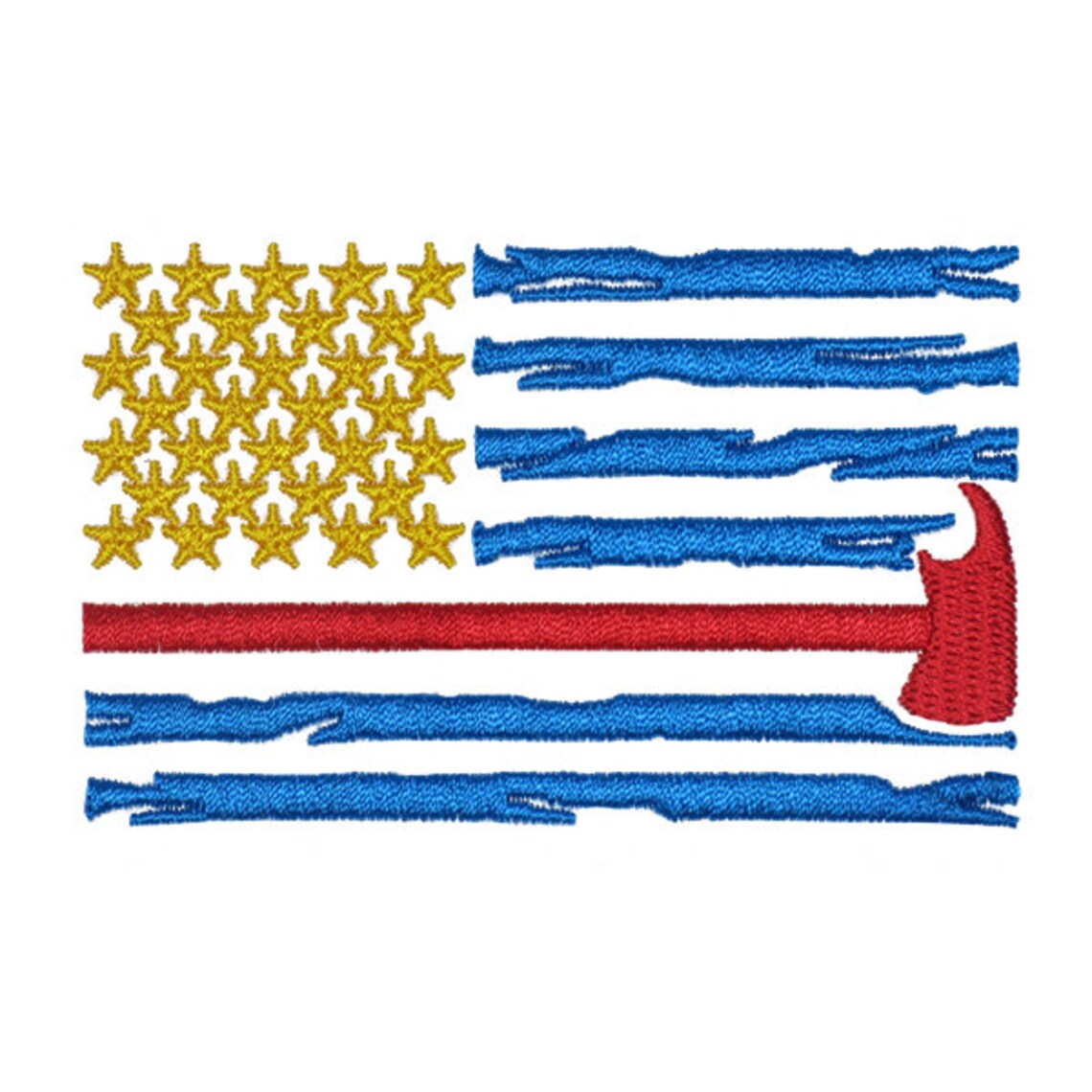 Firefighter Axe US Flag Embroidery Design Instant Download - Etsy