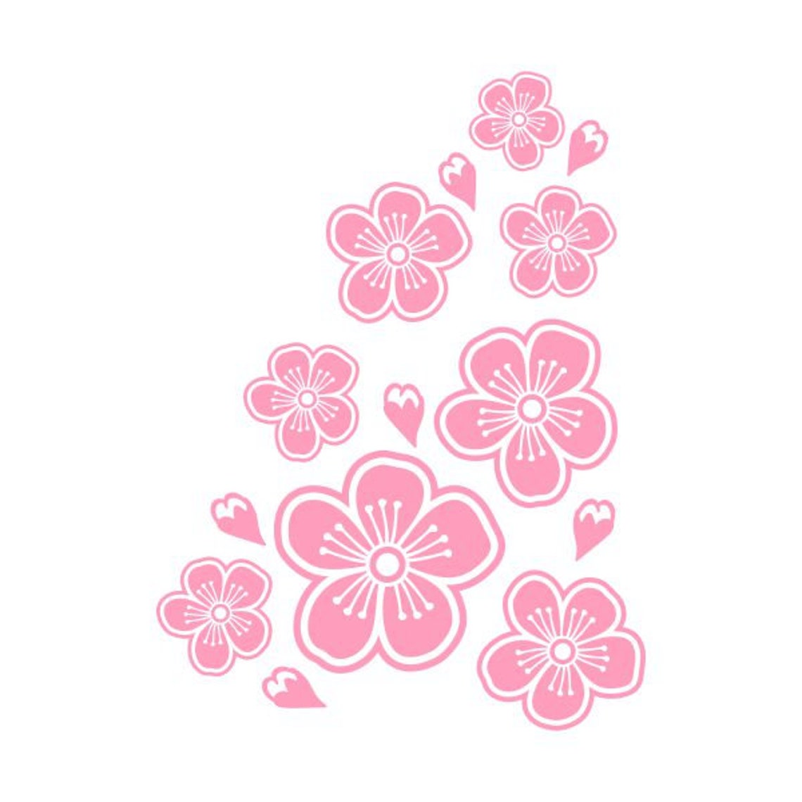 Cherry Blossom Cuttable Design PNG DXF SVG & Eps File for - Etsy
