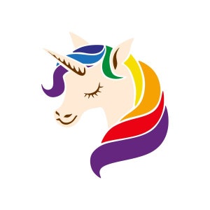 Rainbow Unicorn Cuttable Design PNG DXF SVG & Eps File for - Etsy