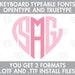 Victor Monogram Truetype Font Keyboard Typeable OTF TTF Install Files ...