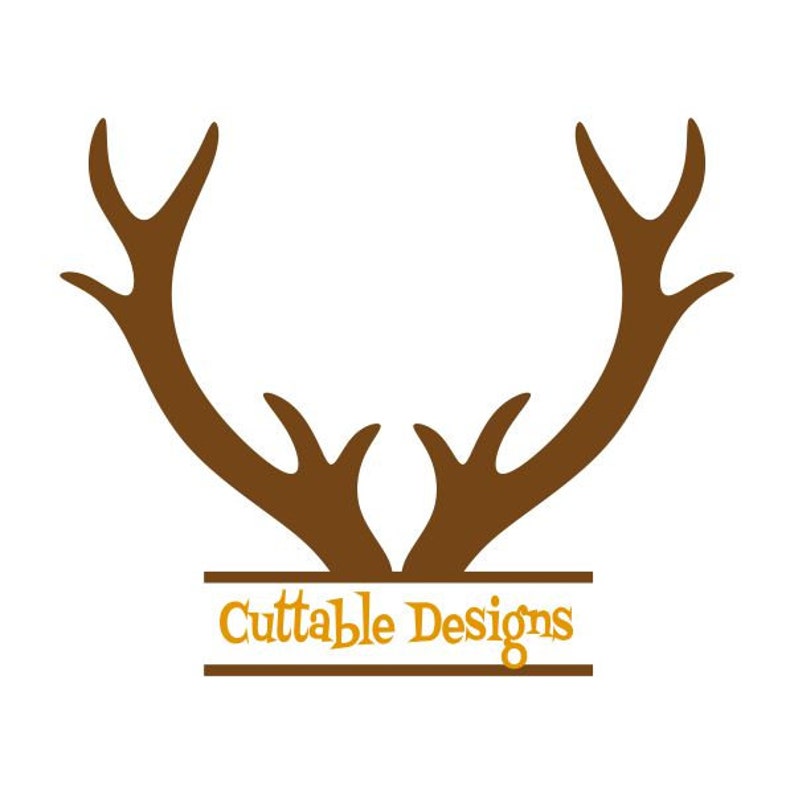 Reindeer Antler Split Cuttable Design PNG DXF SVG & Eps File | Etsy