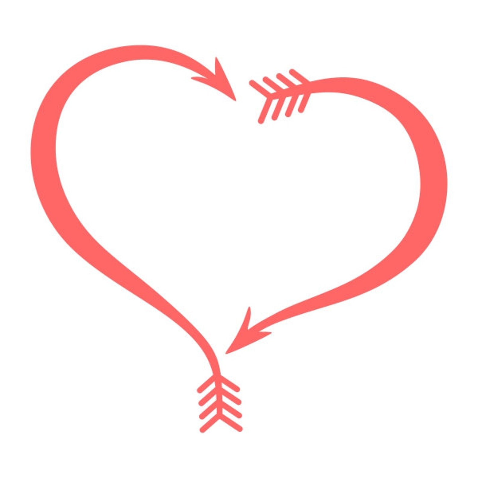 Arrow Heart Cuttable Design PNG DXF SVG & Eps File for - Etsy