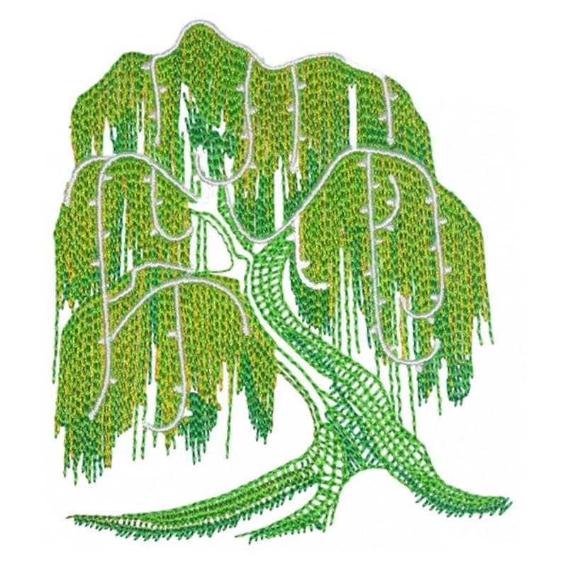 Willow Tree Embroidery Design Instant Download - Etsy