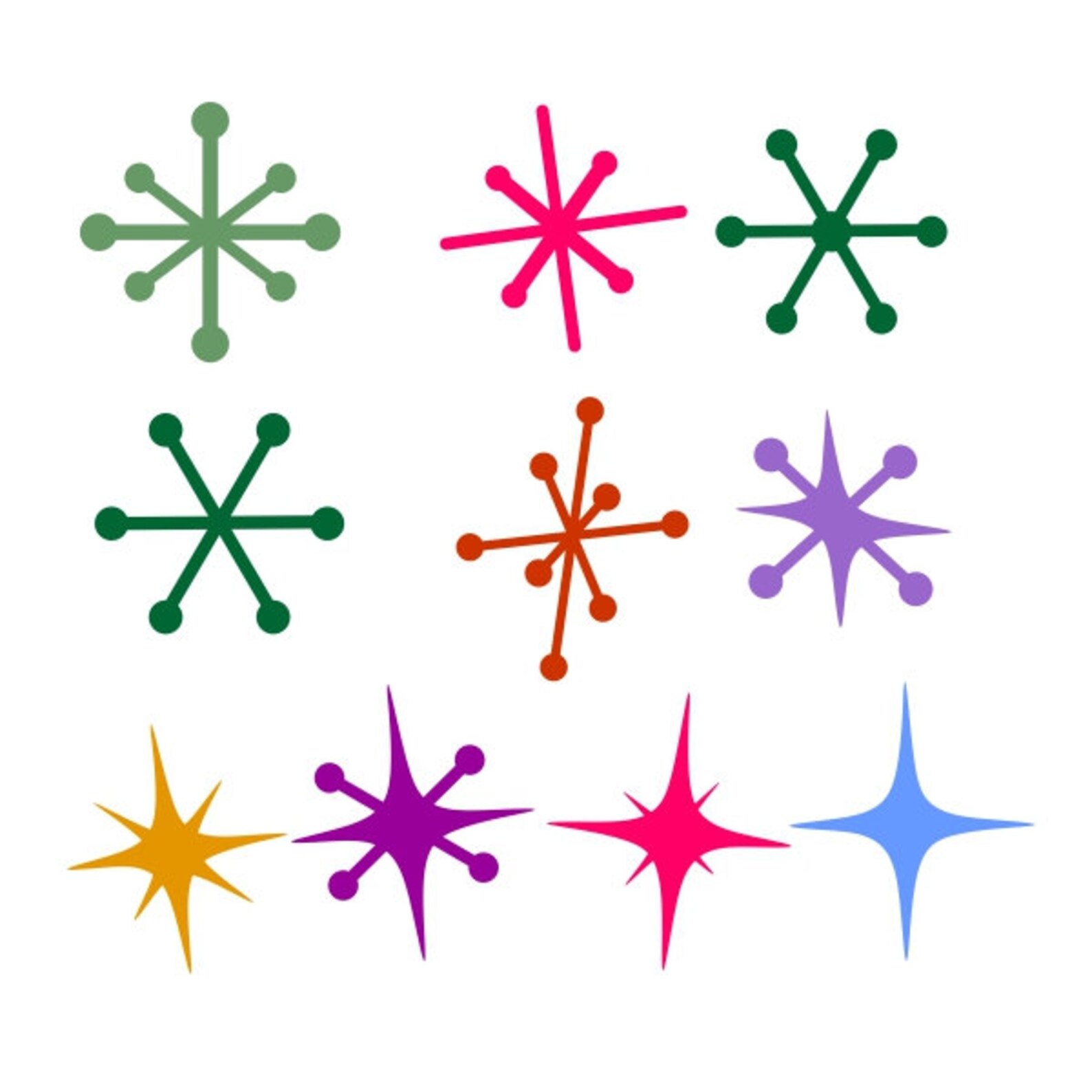 Retro Star Cuttable Design PNG DXF SVG & Eps File for - Etsy