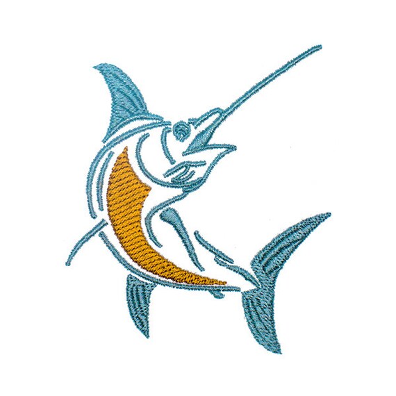 Marlin Fish Embroidery Design Instant Download | Etsy