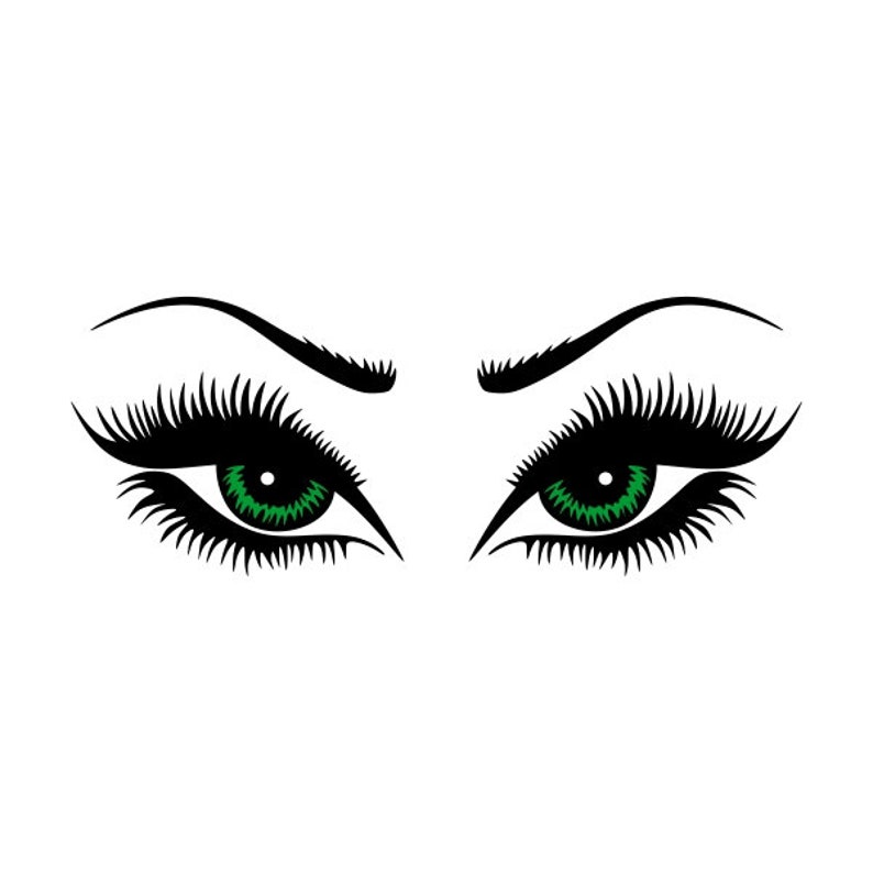 Eye Lashes Cuttable Design PNG DXF SVG & Eps File for - Etsy