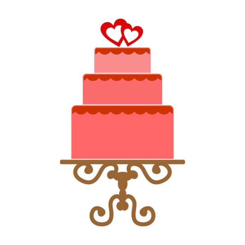 Wedding Cake Cuttable Design PNG DXF SVG & Eps File for | Etsy