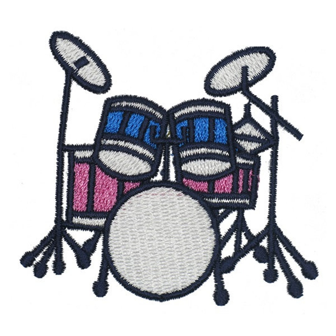 Drum Kit Embroidery Design Instant Download - Etsy