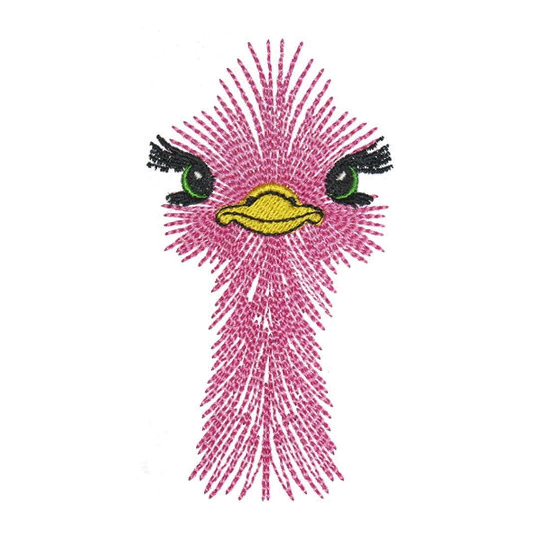 Ostrich Bird Head Embroidery Design Instant Download - Etsy