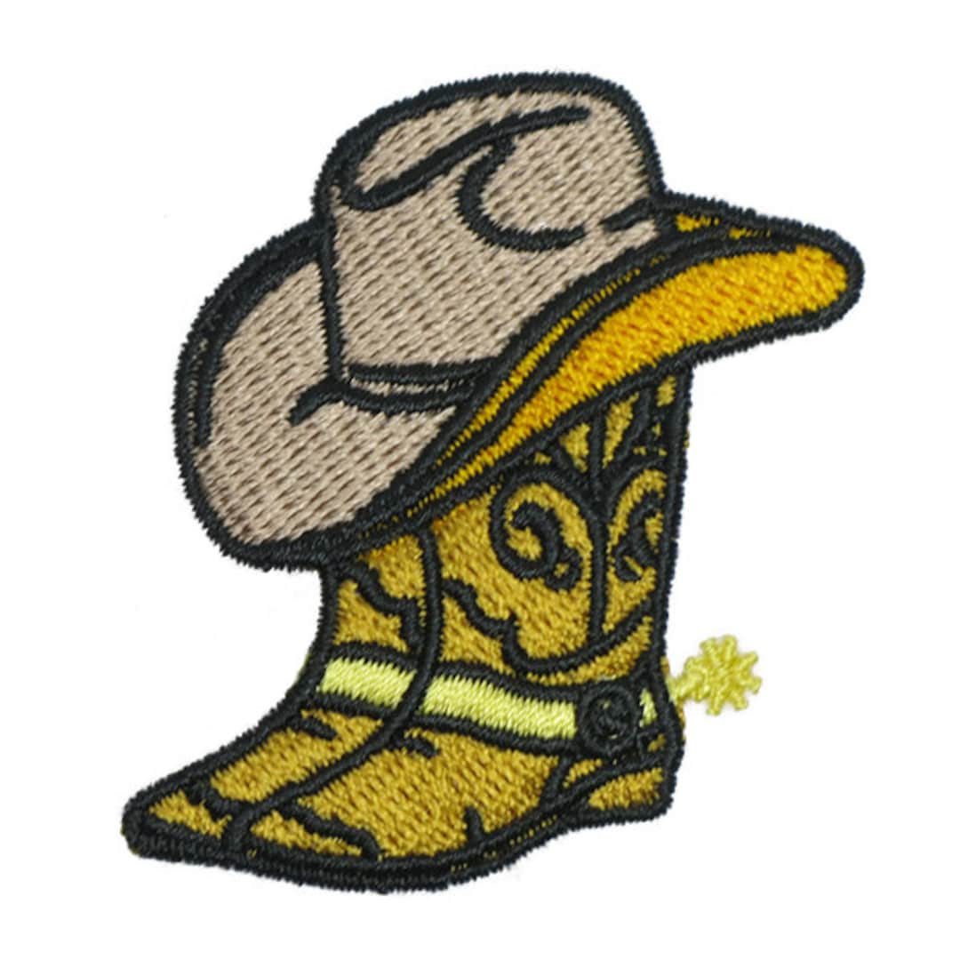Cowboy Boot Hat Embroidery Design Instant Download - Etsy