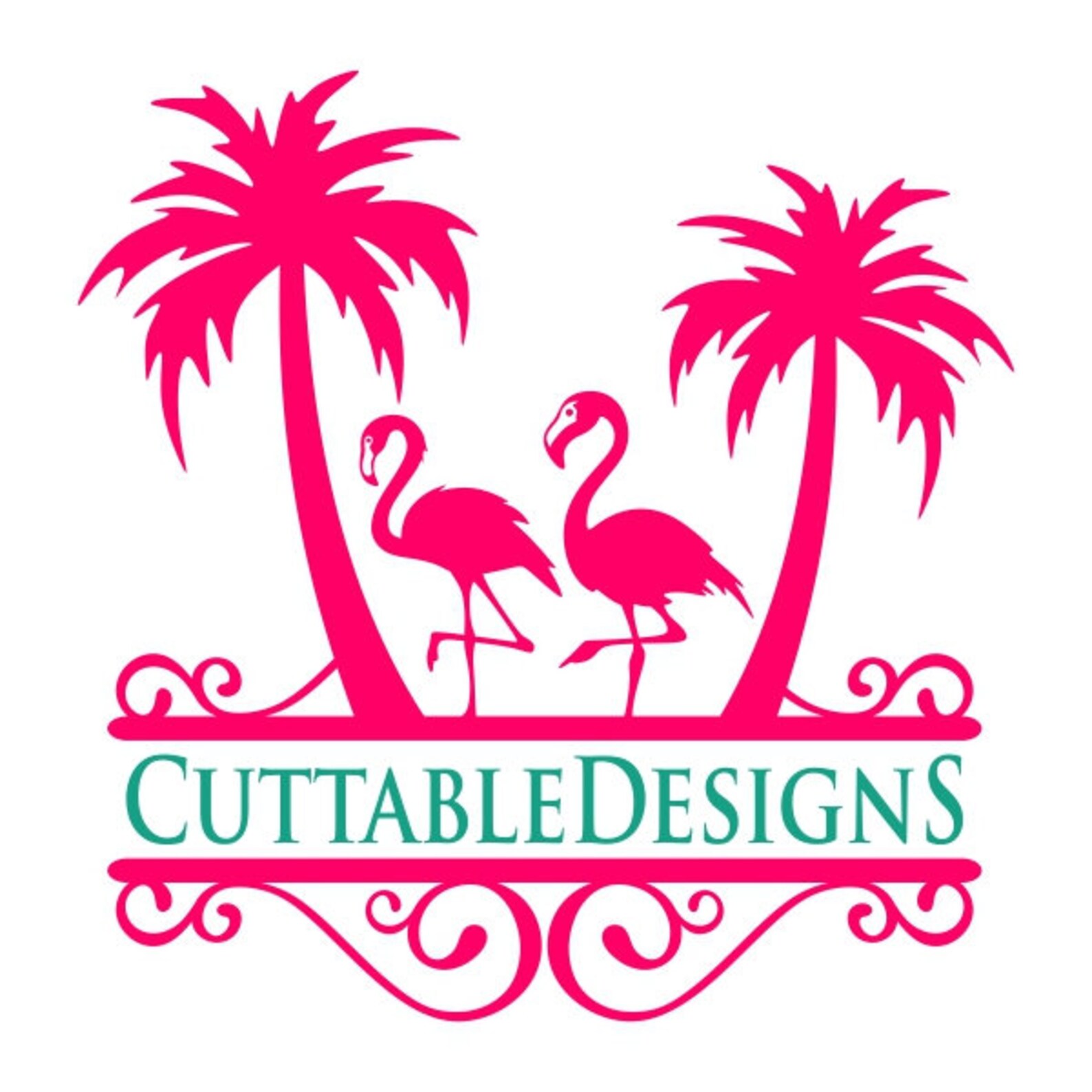 Flamingo Frame Cuttable Design PNG DXF SVG & Eps File for - Etsy