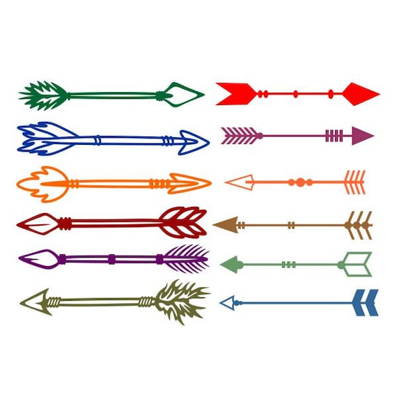 Arrow Pack Cuttable Design PNG DXF SVG & eps File for | Etsy
