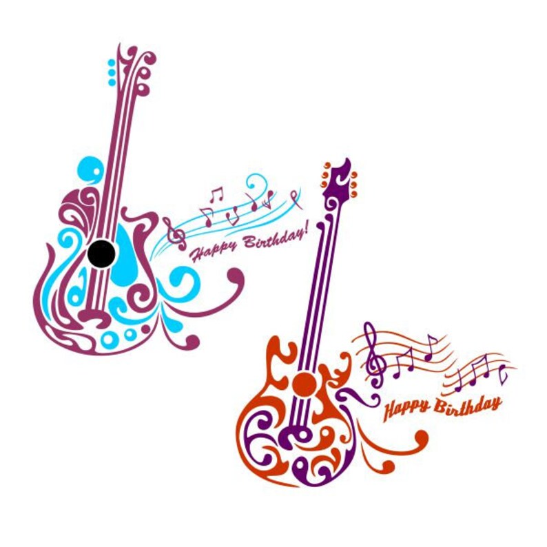 Music Guitar Cuttable Design PNG DXF SVG & Eps File for - Etsy
